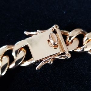 Jewelry | 18k Goldplated Cuban Chain Bracelet Nwt | Poshmark